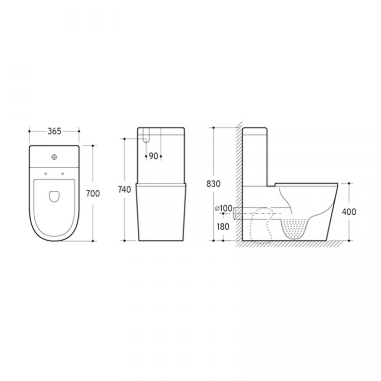 Cube Curved Wall Faced Toilet Suite - Cheap Toilets Perth