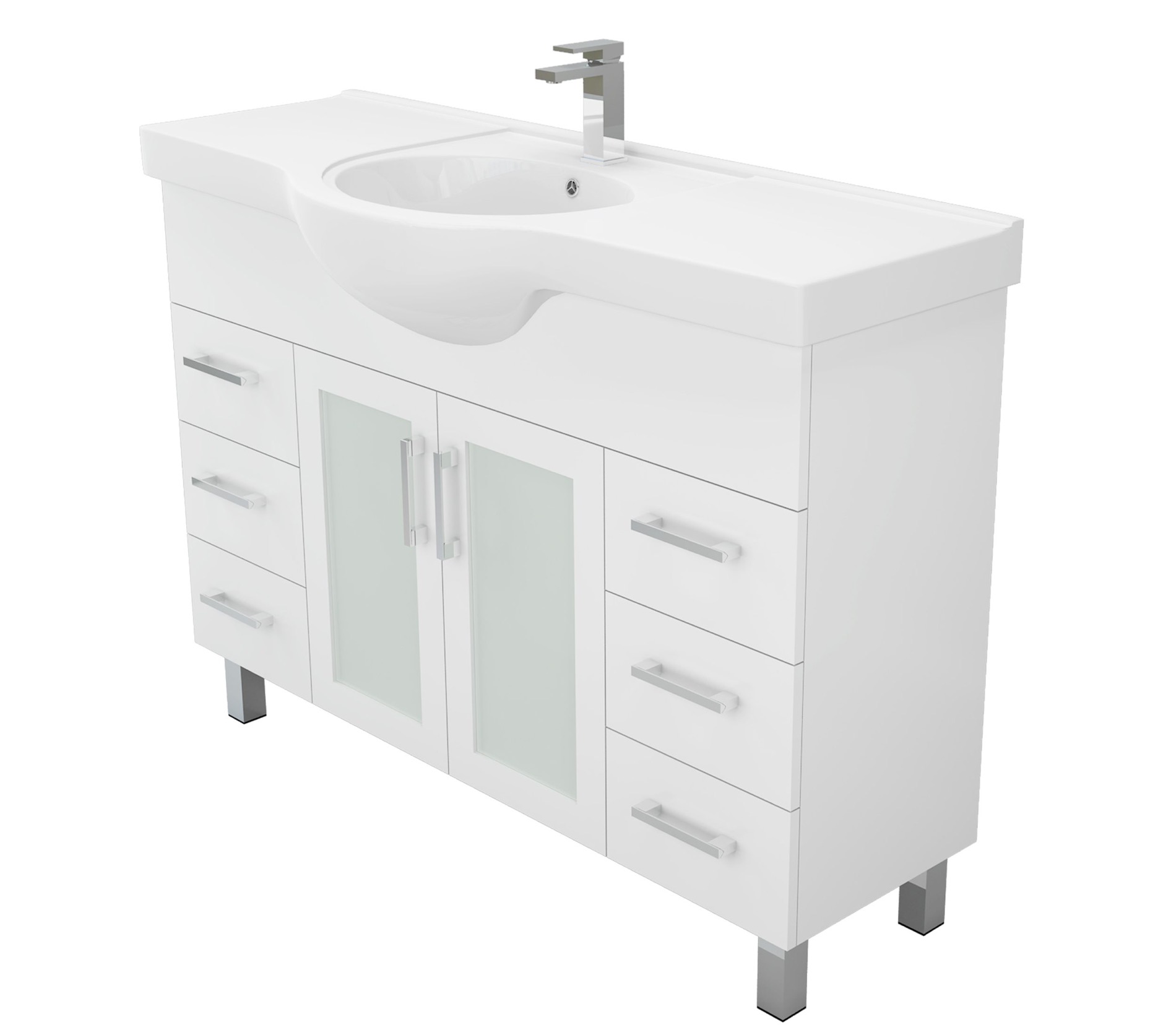 Semi Recessed Bathroom Cabinet - Artcomcrea