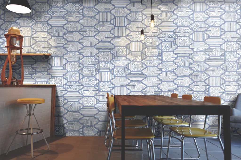 Garden Blue Feature Tile - Feature Tiles in Perth