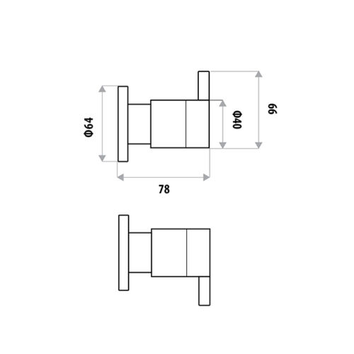 Liberty 3/4 Turn Black Wall Top Assemblies - Wall Taps Perth