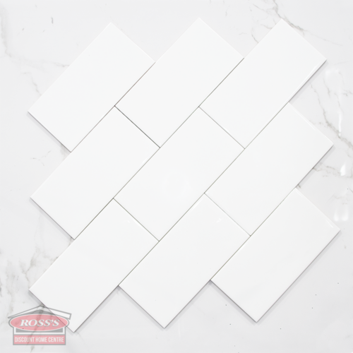 Gloss White Wall Tile 100x200mm - Cheap White Wall Tiles Perth