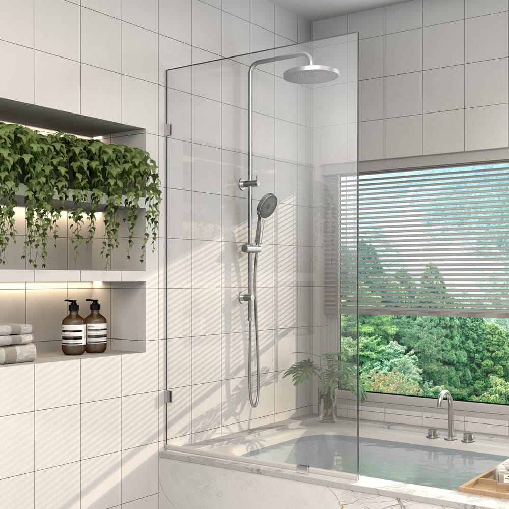 Alpine Fixed Square Bath Screen - Bath Shower Screens in Perth
