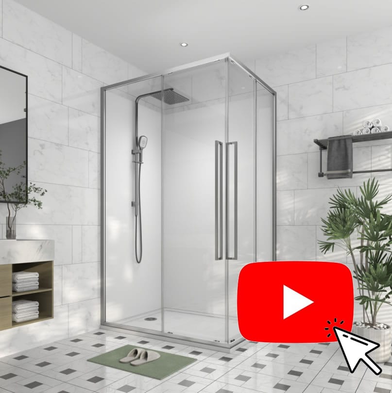 Alpine SMC Shower Base 900 x 1200mm Rear Outlet - Shower Trays Perth